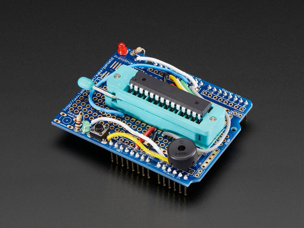 Standalone AVR ISP Programmer Shield Kit - includes blank chip! | Electronics123